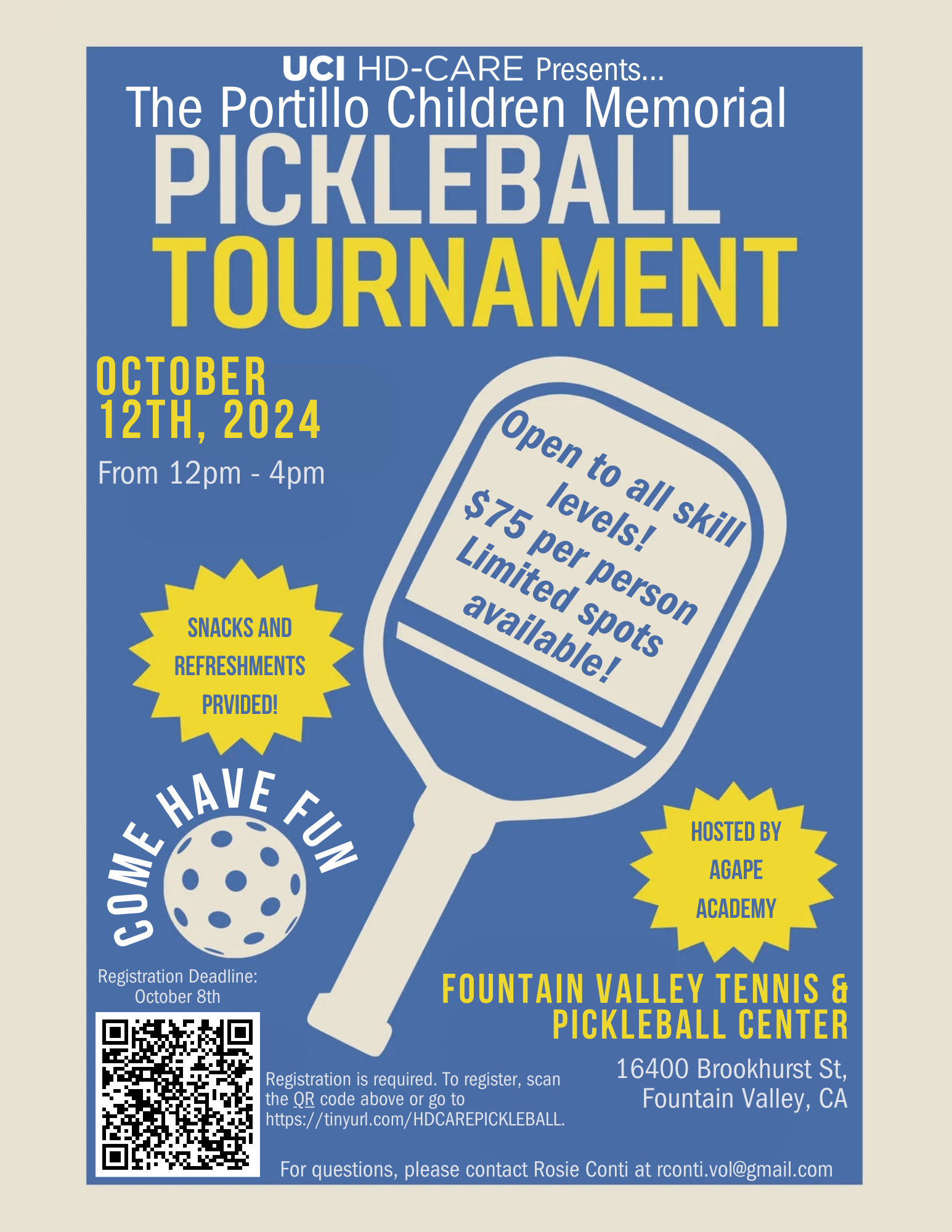 Portillo Memorial Pickleball Tournament